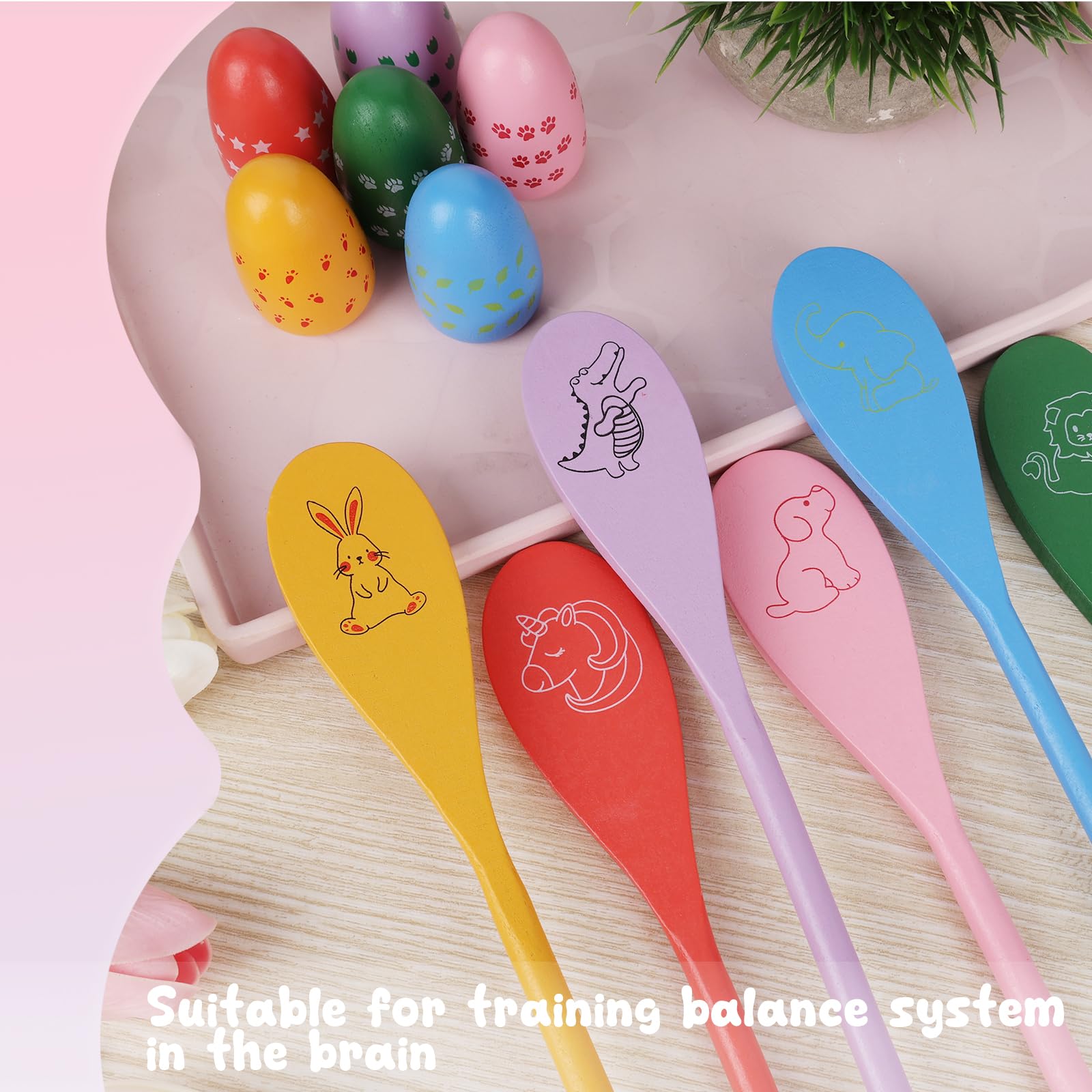 Snapklik.com : 12PCS Egg Spoon Race Game Set, Egg Balance Game Easter ...
