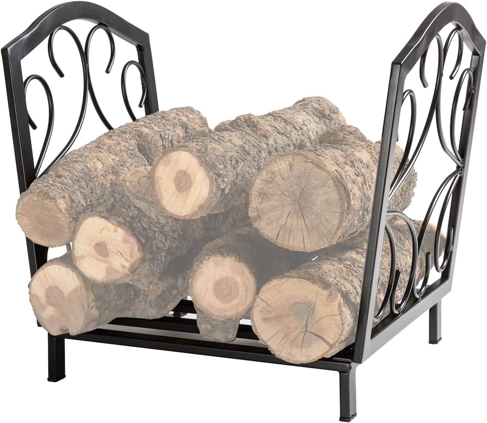 DOEWORKS Small Log Rack Holder Heavy Duty Steel Firewood Racks Wood ...