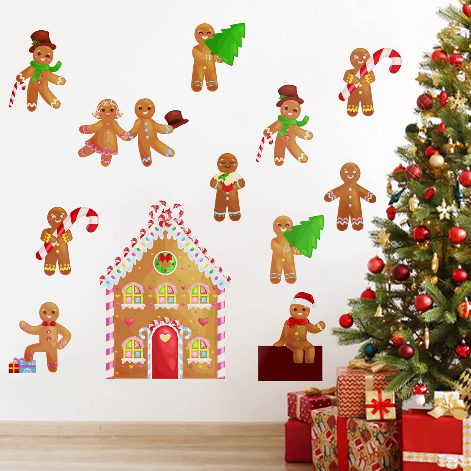 Amazon.com: Christmas Village House Wall Sticker - Gingerbread House ...