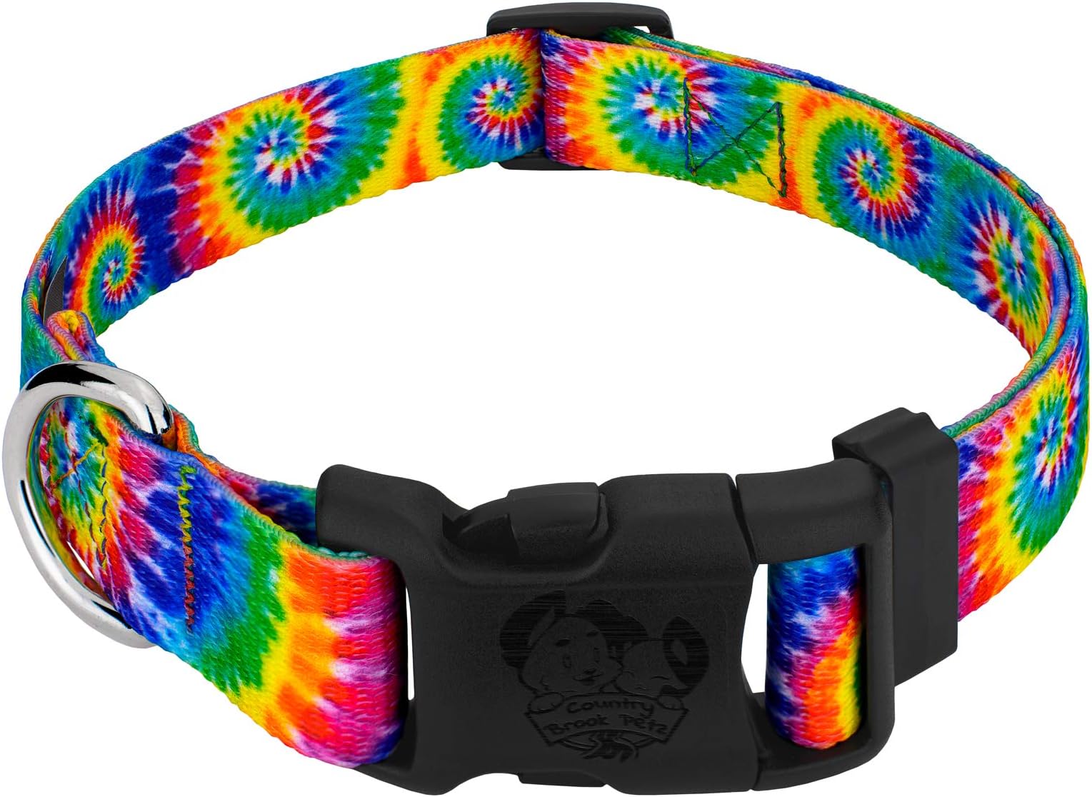 Amazon.com : Buckle-Down Plastic Clip Collar - Tie Dye Green/Blue ...