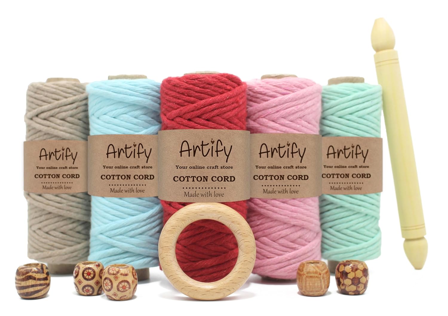 Artify | Single Strand Cotton Thread kit/Combo (Each Color 10 Meter ...