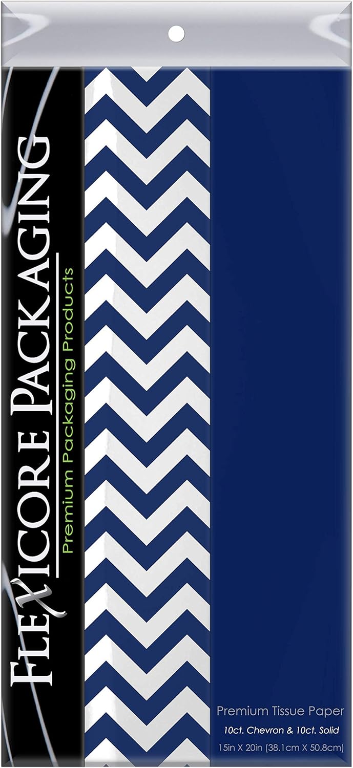 Amazon.com: Flexicore Packaging Navy Blue Gift Wrap Tissue Paper | Size ...