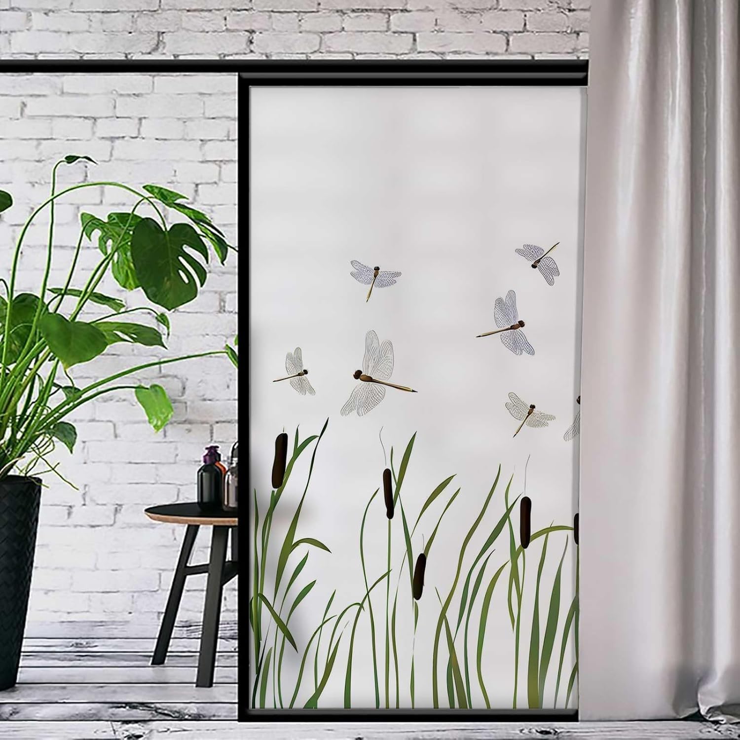 Amazon.com: Window Cling Privacy Film Dragonfly Privacy Window Film ...