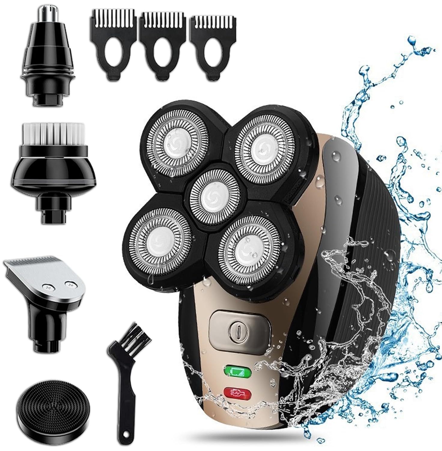 The Perfect Part 5-in-1 Rotary Electric Razor Bald Head Shaver | 4D ...