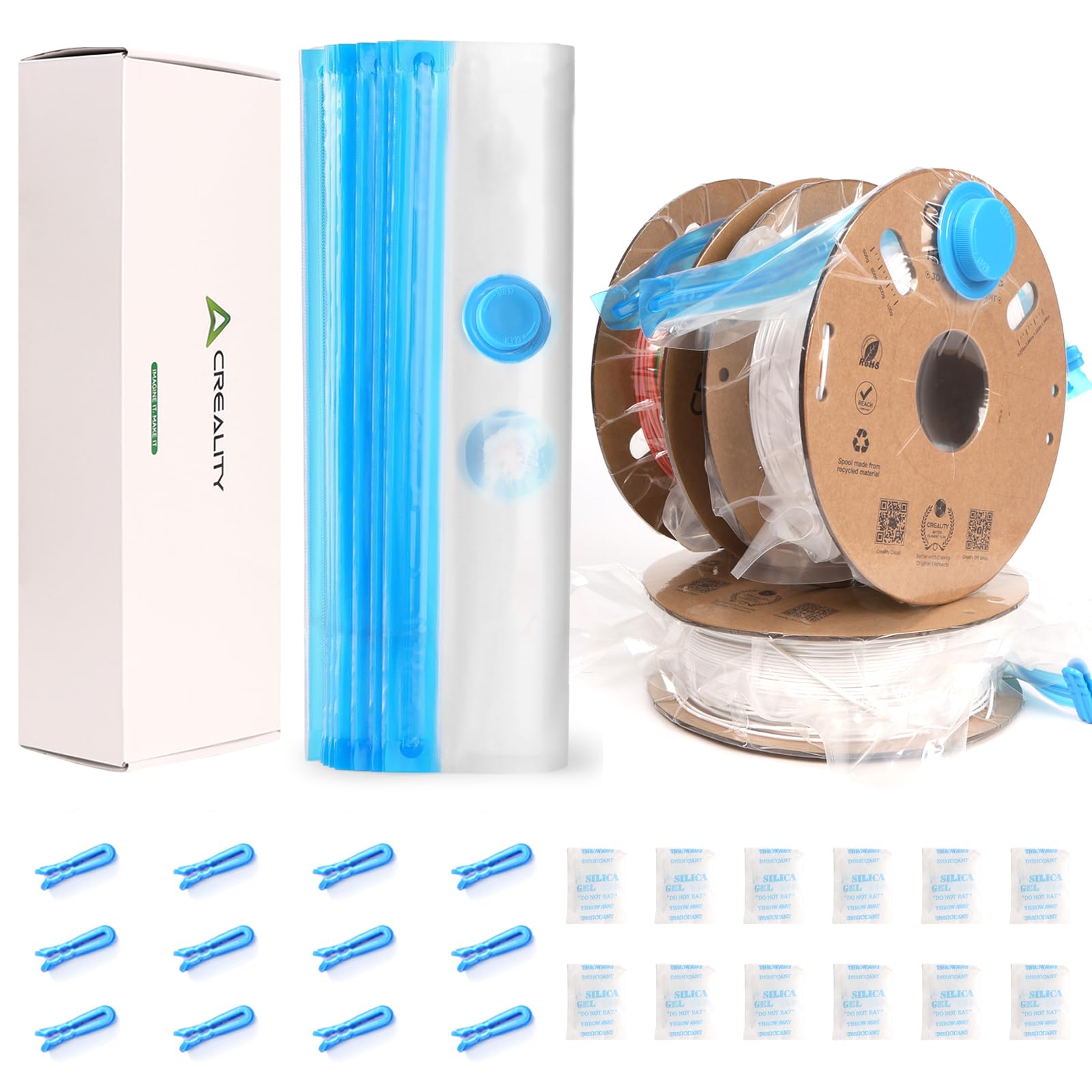 Creality 3D Printer Filament Storage Bags Filament Vacuum Bags, 12pcs ...