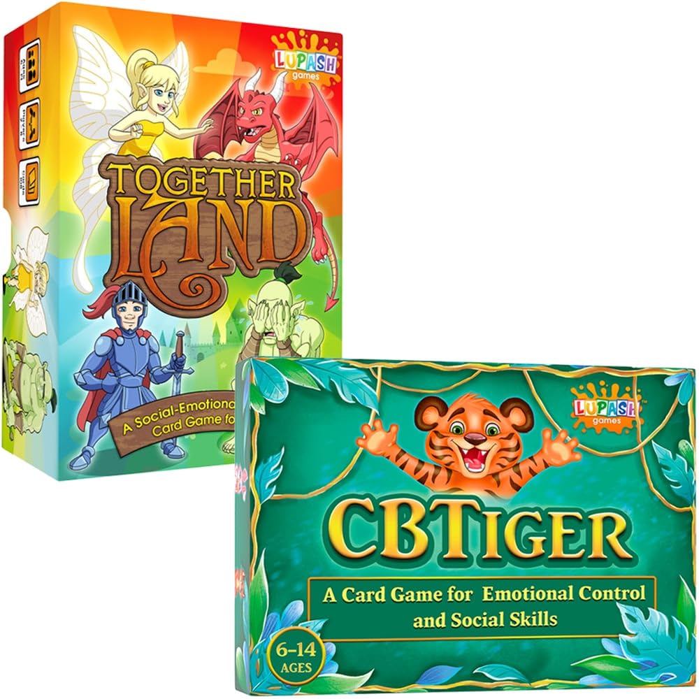 Amazon.com: Lupash Games CBTiger Therapy Card Game for Kids - Develop ...
