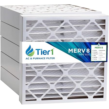 FilterBuy 24x25x4 Air Filter MERV 8, Pleated HVAC AC Furnace Filters (4 ...