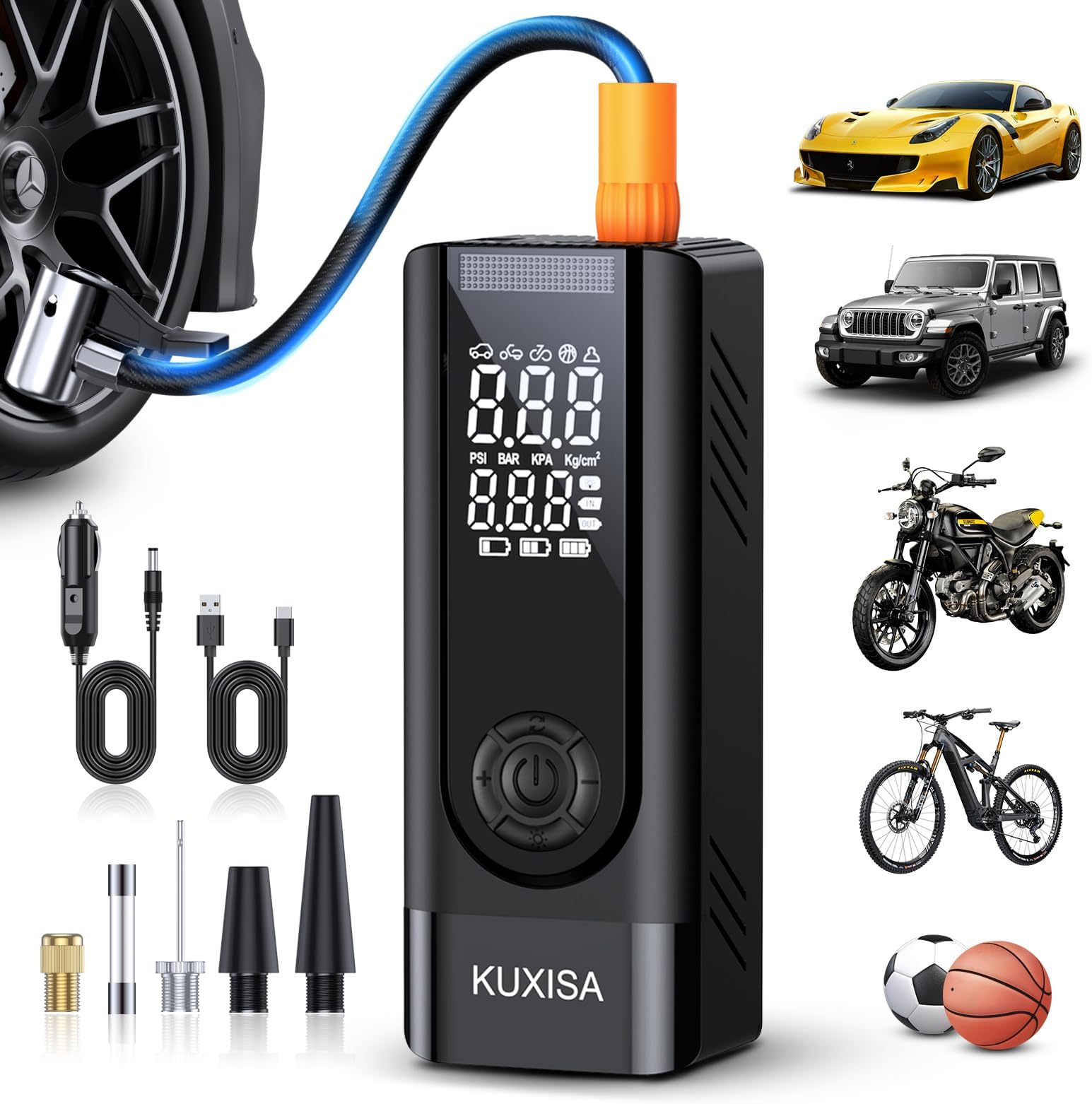 Amazon.com: POCKET AIR Tire Inflator Portable Air Compressor by ...