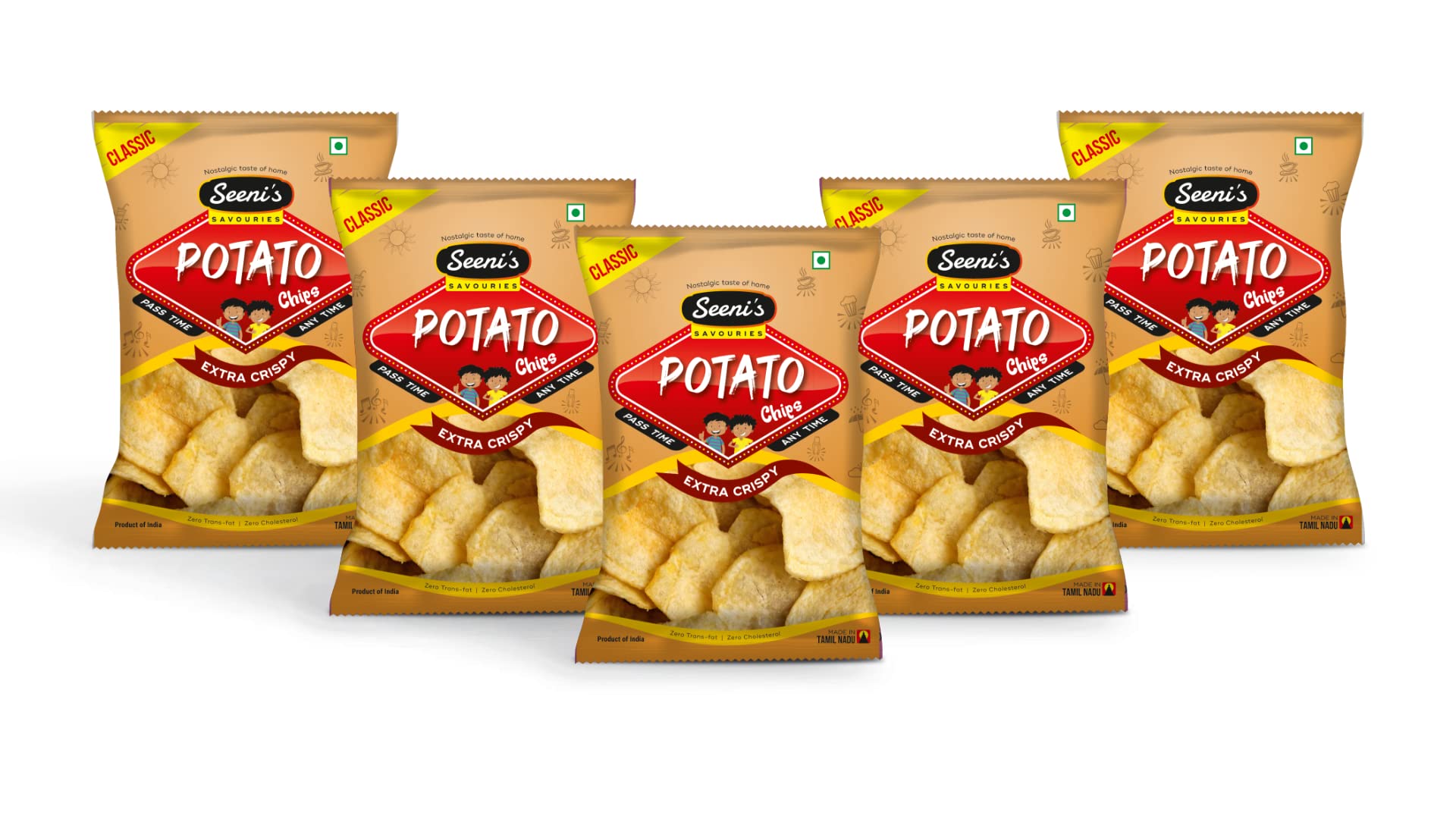 SEENI's POTATO CHIPS 50 gms (PACK OF 5) : Amazon.in: Grocery & Gourmet ...