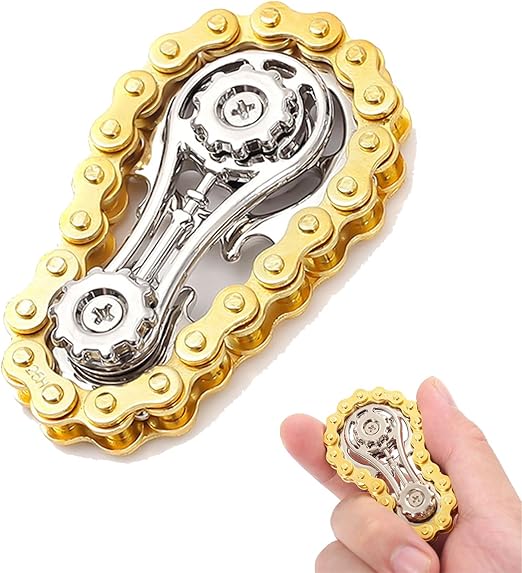 Bike Chain Fidget Toy, Sprocket Chain Fidget, Metal Fidget Toy, Ring ...