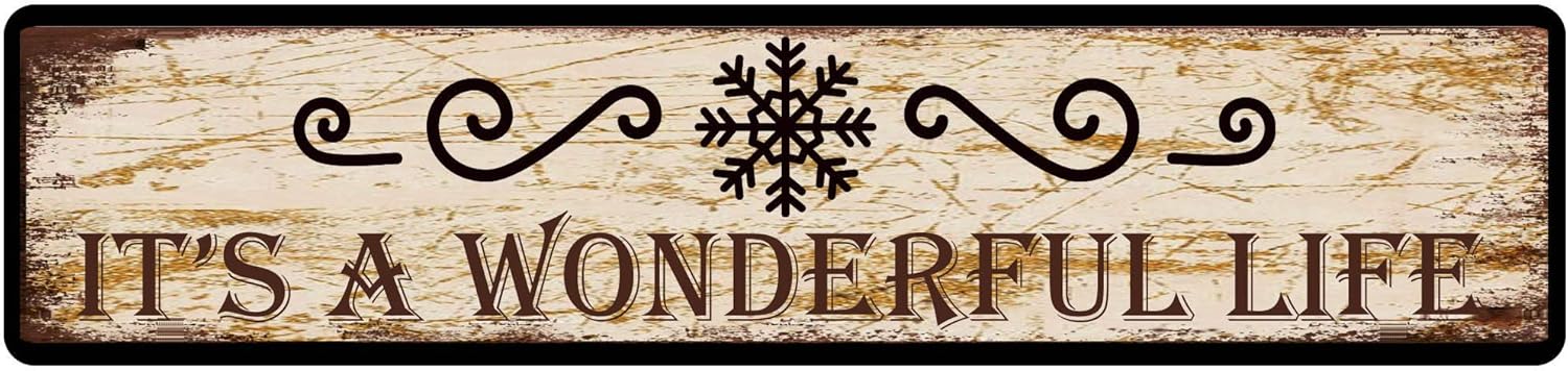 Amazon.com: QKIODS Vintage Metal Sign It'S A Wonderful Life Sign Retro ...