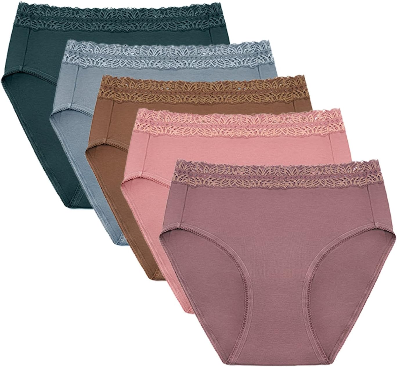 Davy Piper The Patsy High-Waist Panties for Women 5-Pack Women’s ...