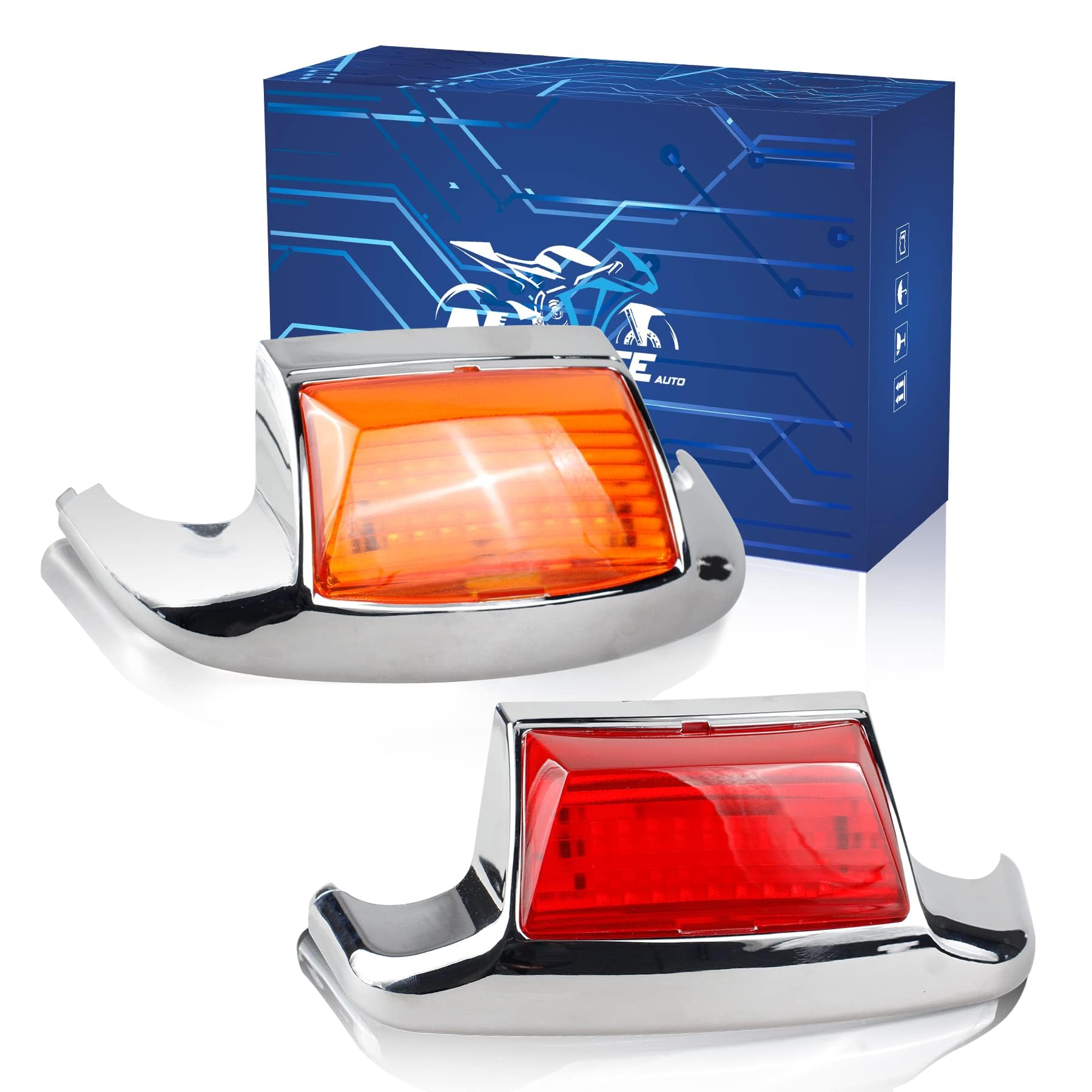 Amazon.com: NTHREEAUTO 2PCS Front Rear Fender Light LED Fender Tip Tail ...