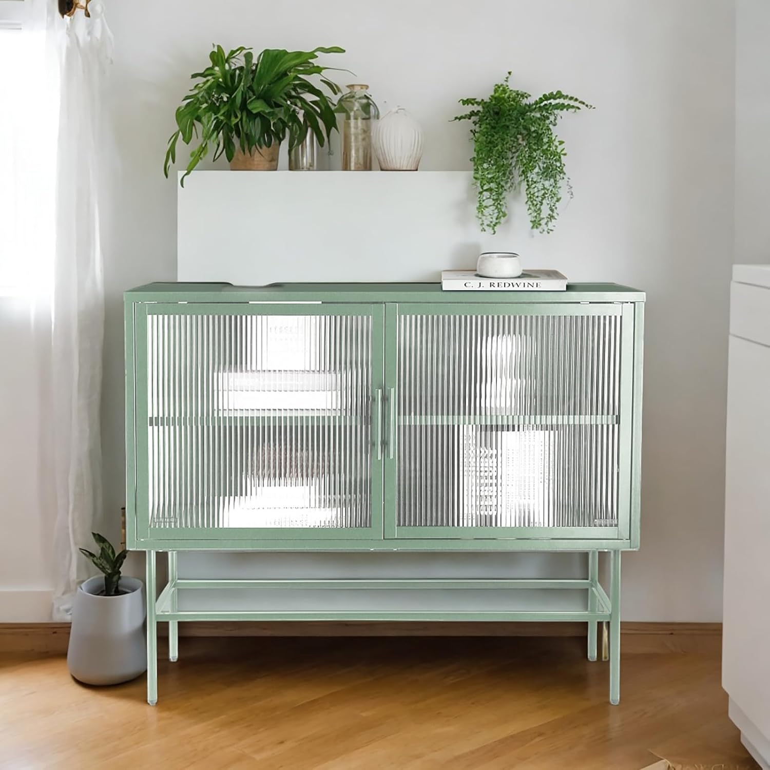 Amazon.com: Cabinet with Glass Doors, Apothecary Cabinet with ...