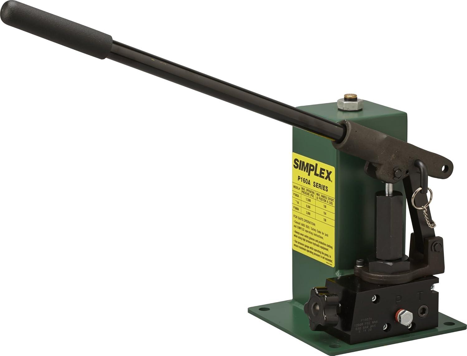 Simplex P1603A Special Application Hand Pump, 148 cu in oil Reservoir ...