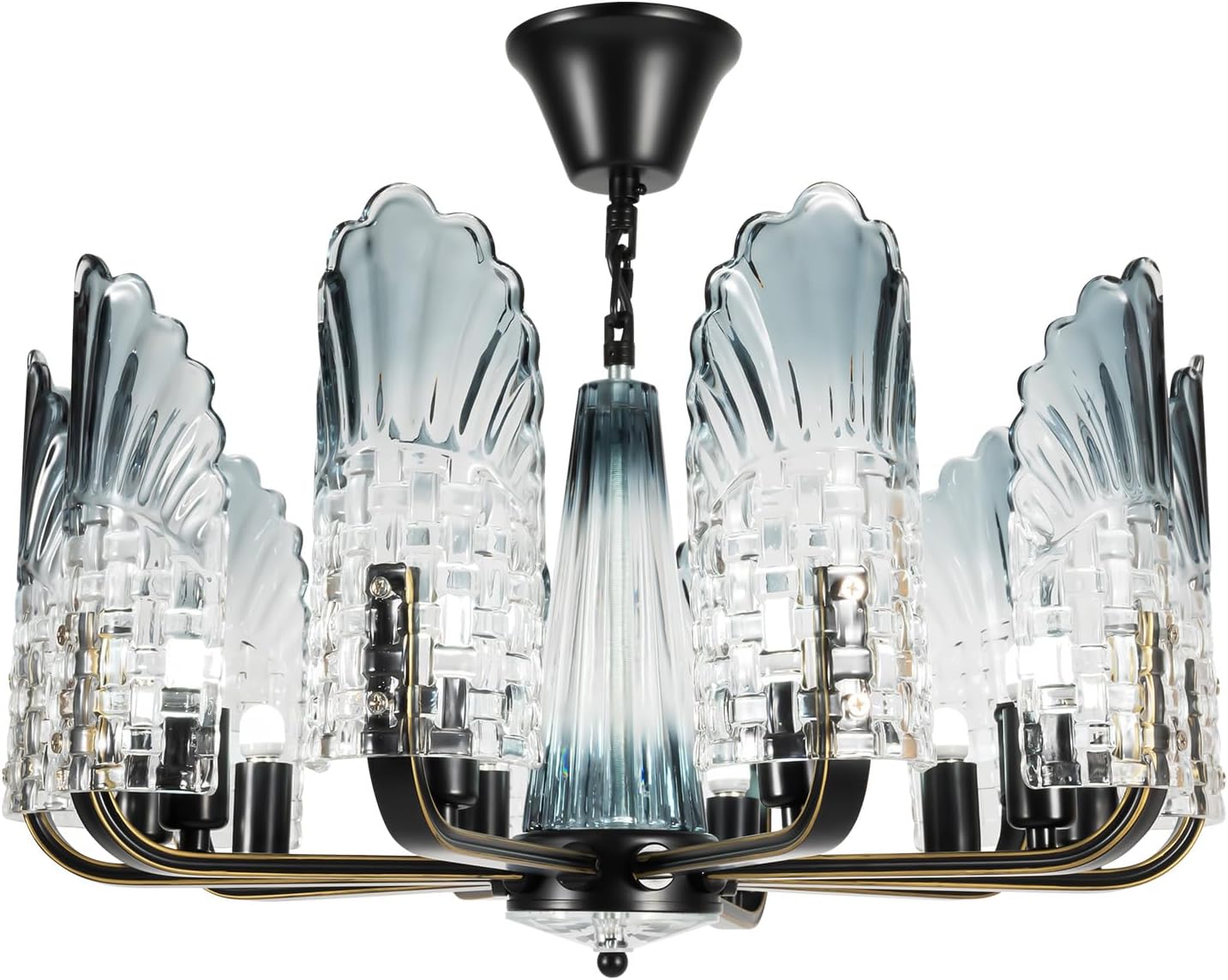XUANIIIL 10-Light Crystal Chandelier Pendant Light Luxurious Large ...