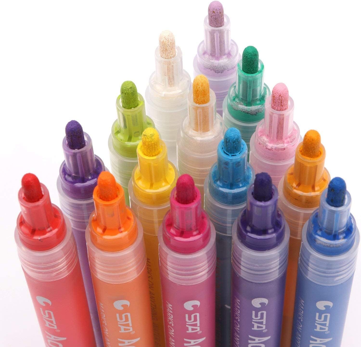 FunBlast Acrylic Marker-Acrylic Water Color Markers,12 Colors Markers ...