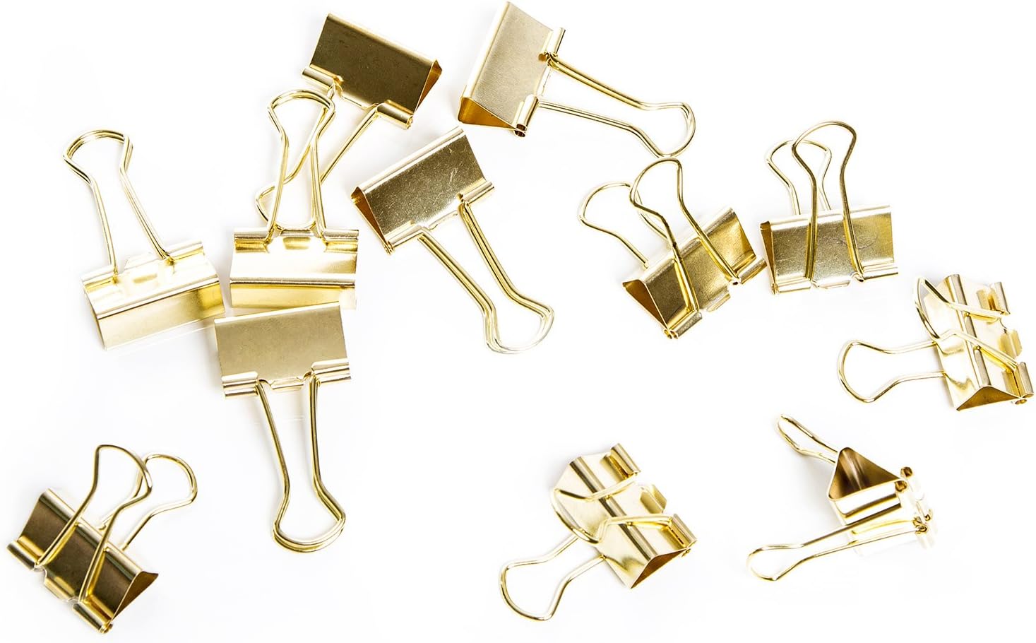 VBS Foldback-Klammer, 19mm, 40 Stück Gold Gold: Amazon.de: Bürobedarf ...