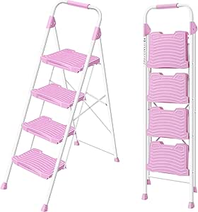 4-Step Pink Ladder + Small Step Stool - Amazon.com
