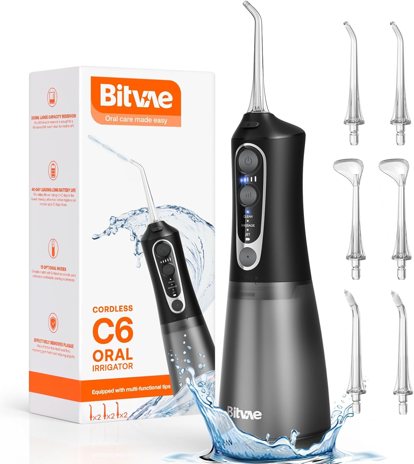 Amazon.com: Bitvae C6 Water Flossers for Teeth - Cordless Water Dental ...