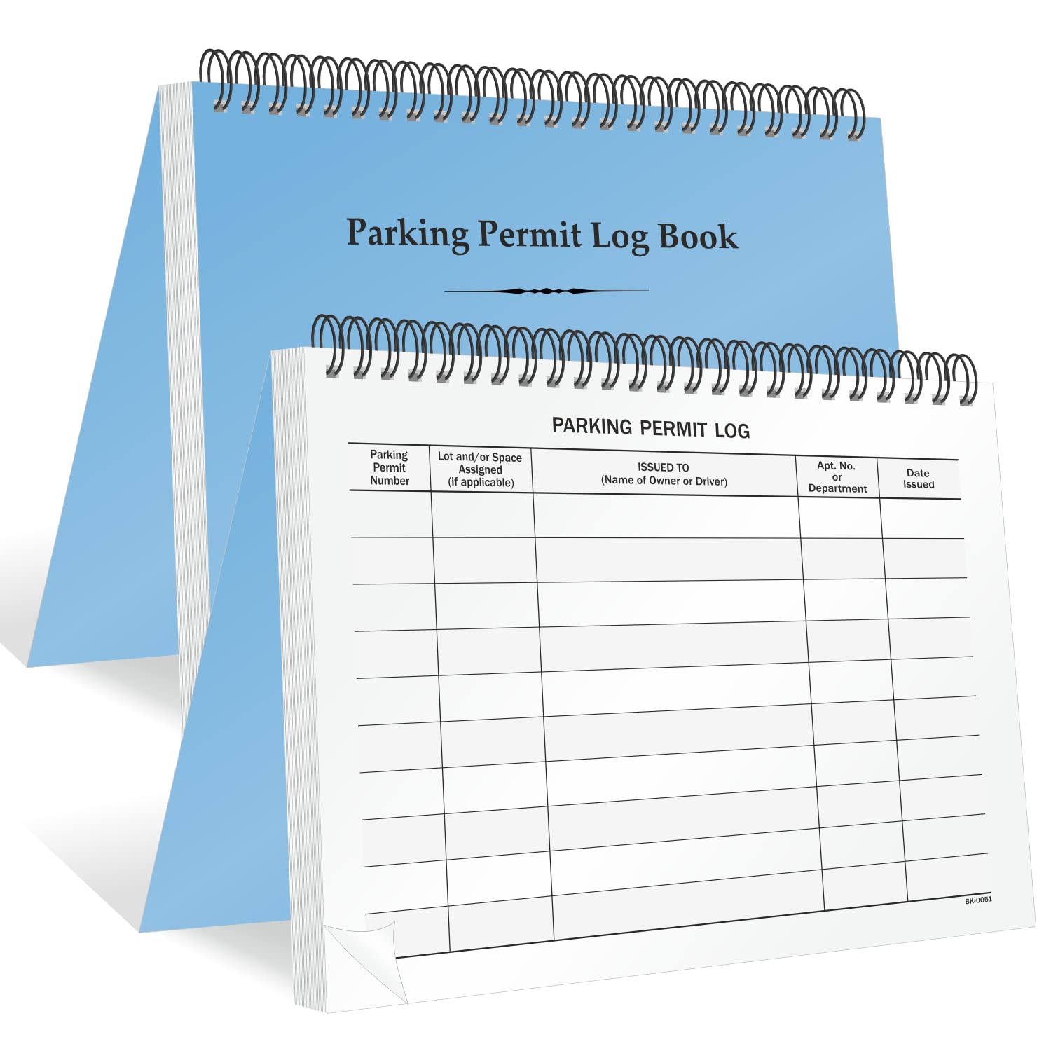 SmartSign Parking Permit Log Book Small - 7 x 8.5 inch, Wire-Bound ...