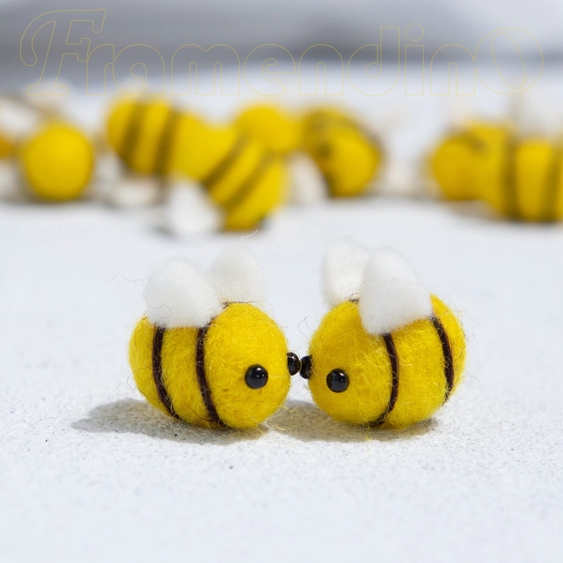 Bumble Ball Aazon.co: Fraendino, 18 Pack Cute Wool Felt Buble Bees ...