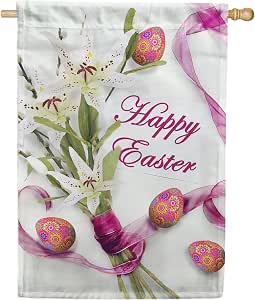 Amazon.com : America Forever Happy Easter House Flag 28x40 inch Double ...