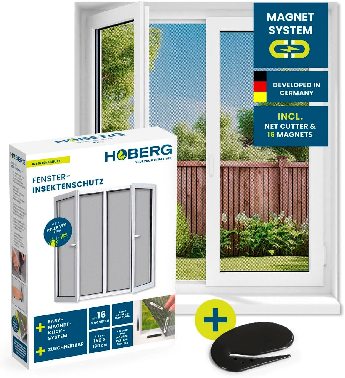 Hoberg Window Fly Screen with Innovative Magnetic Fastening | Fly net ...