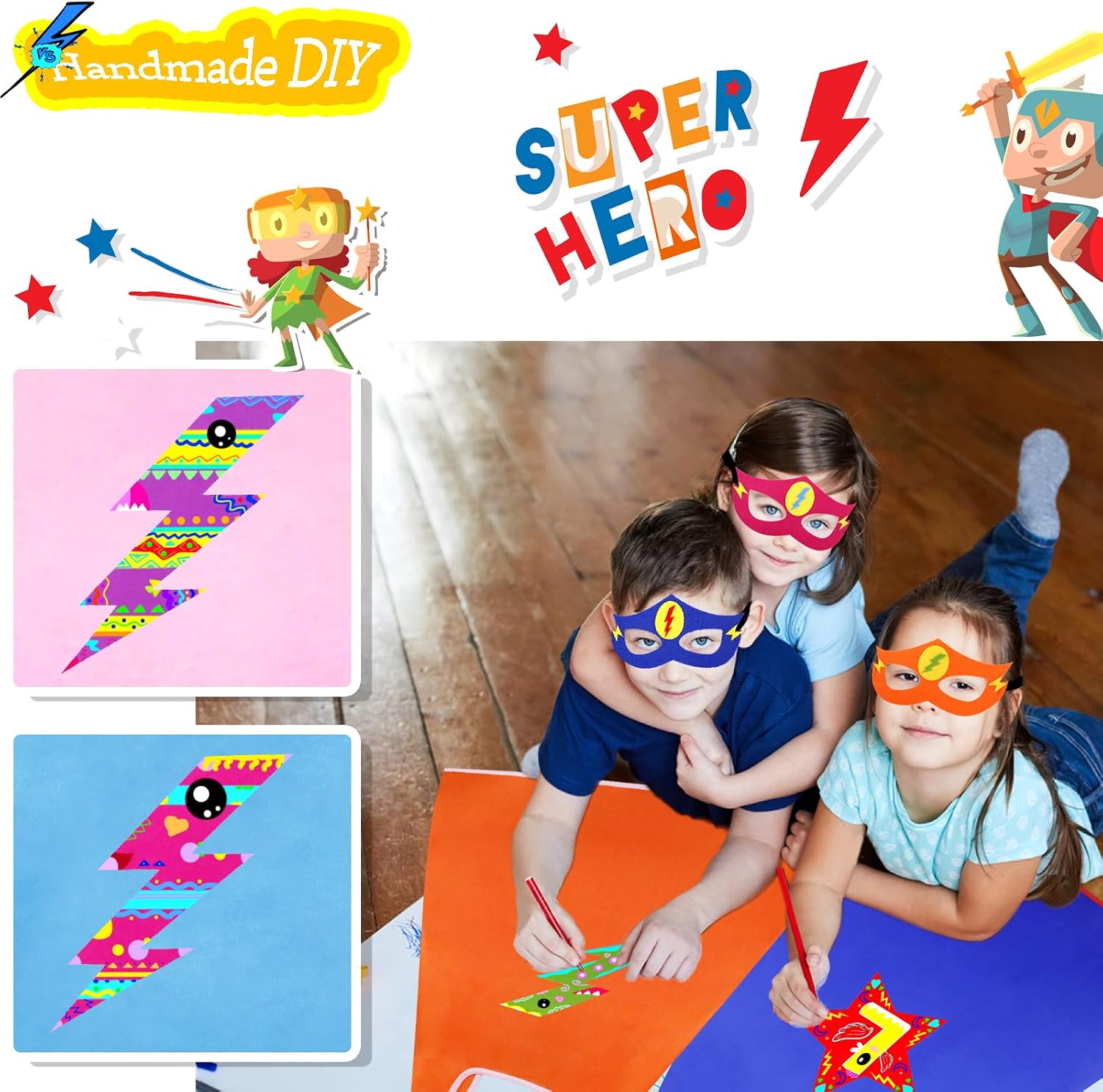 iROLEWIN 12 capas y máscaras de superhéroes a granel para niños, capas ...