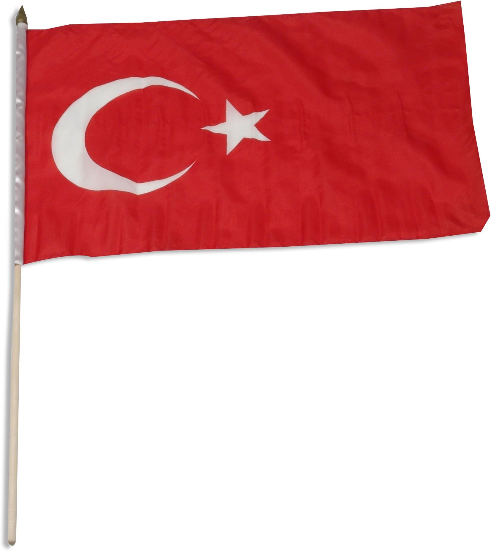 Amazon.com : QQSD Turkey Small Flag Turkish Stick Mini Hand Held Flags ...