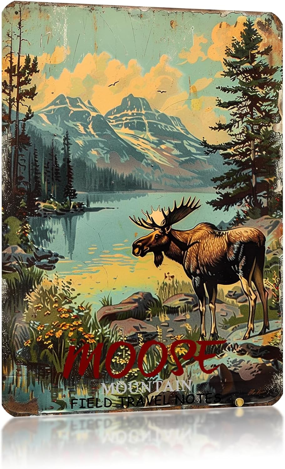 Amazon.com: Moose Mountain zoon Vintage Metal Tin Sign Retro Metal ...