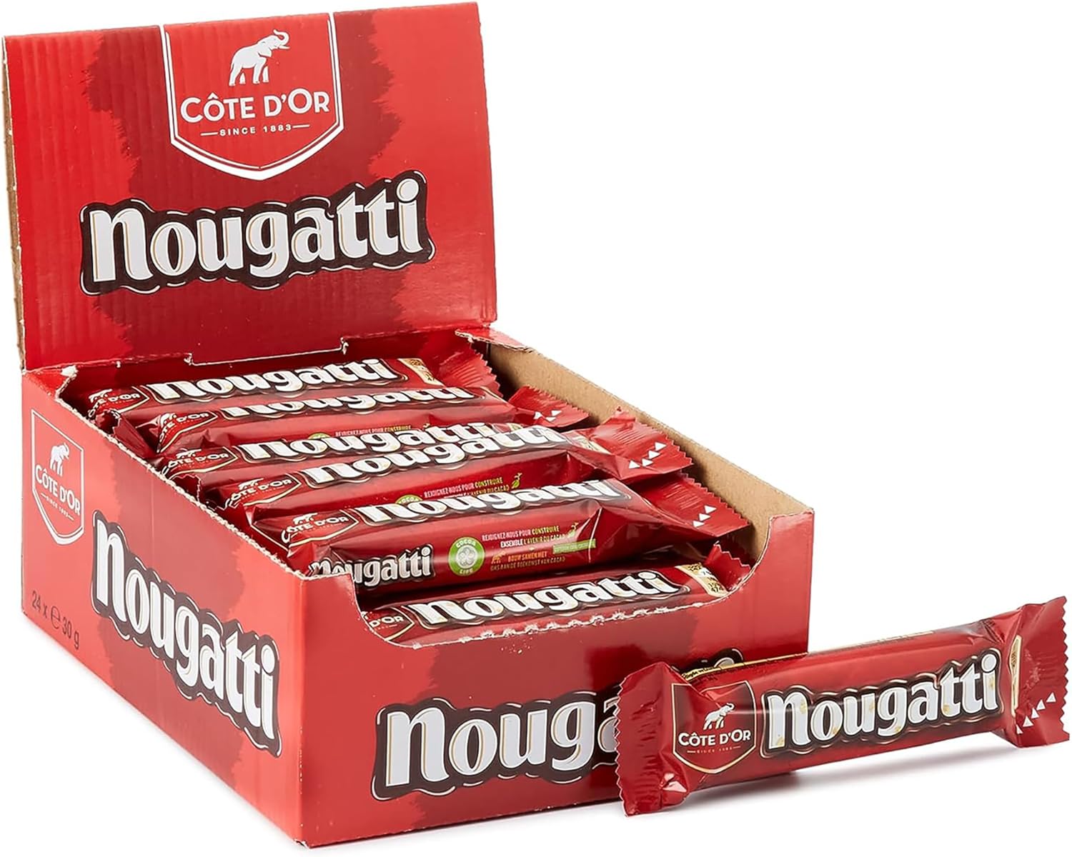 Côte d'Or Nougatti - Barre de Nougat au Chocolat au Lait - Cacao 100% ...