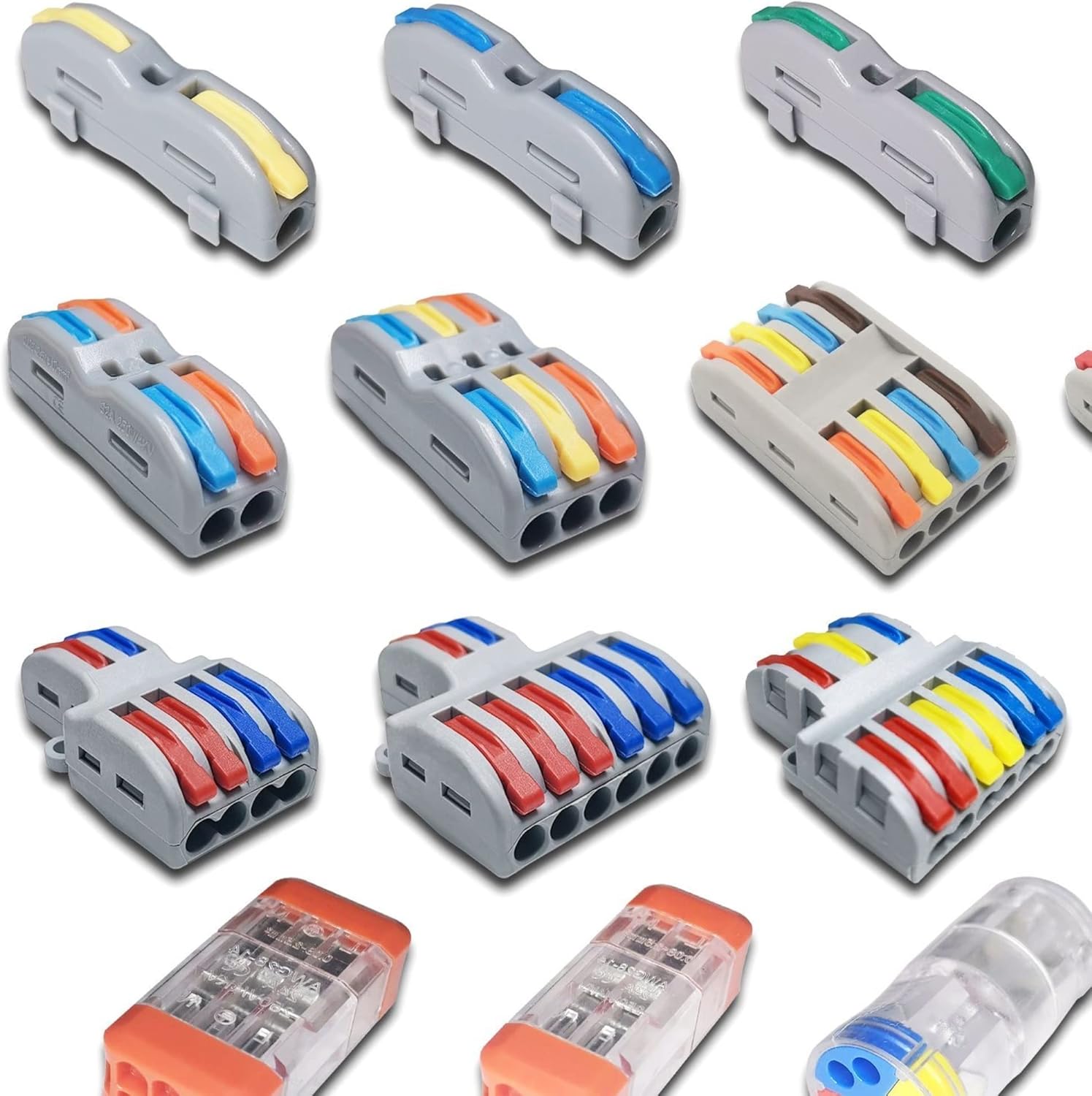 Amazon.com: AGOUNOD Mini Fast Wire Cable Connectors Universal Compact ...