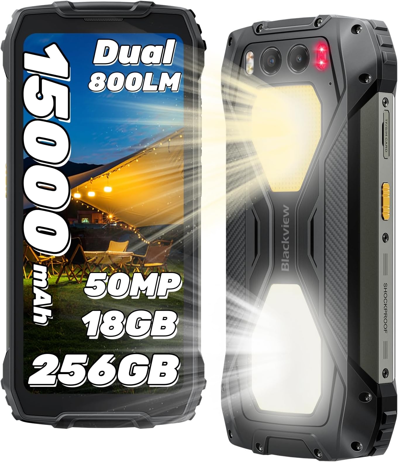 Blackview BV7300 Téléphone Portable Incassable, 15000mAh/45W Smartphone ...