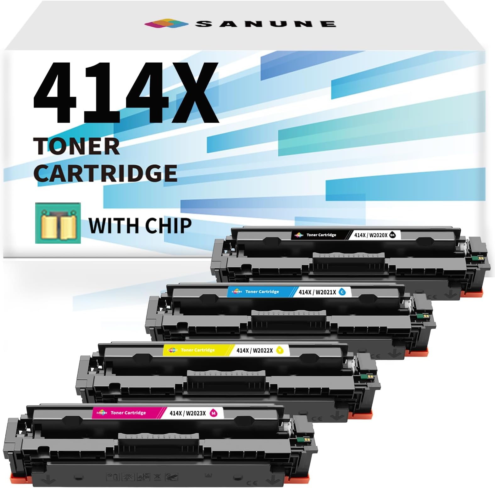 Amazon.com: SANUNE 414X M479fdw Toner Cartridges 4 Pack High Yield with ...
