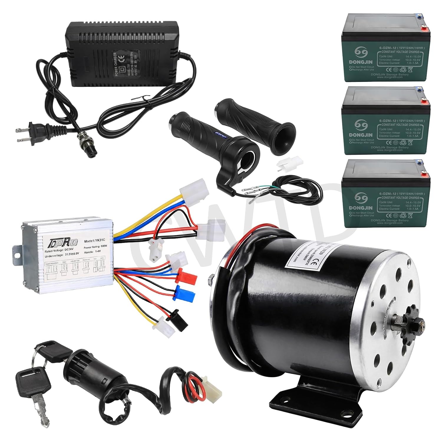 Amazon.com: CWTD 500W 36V Brush Motor Kit for High-Performance Electric ...