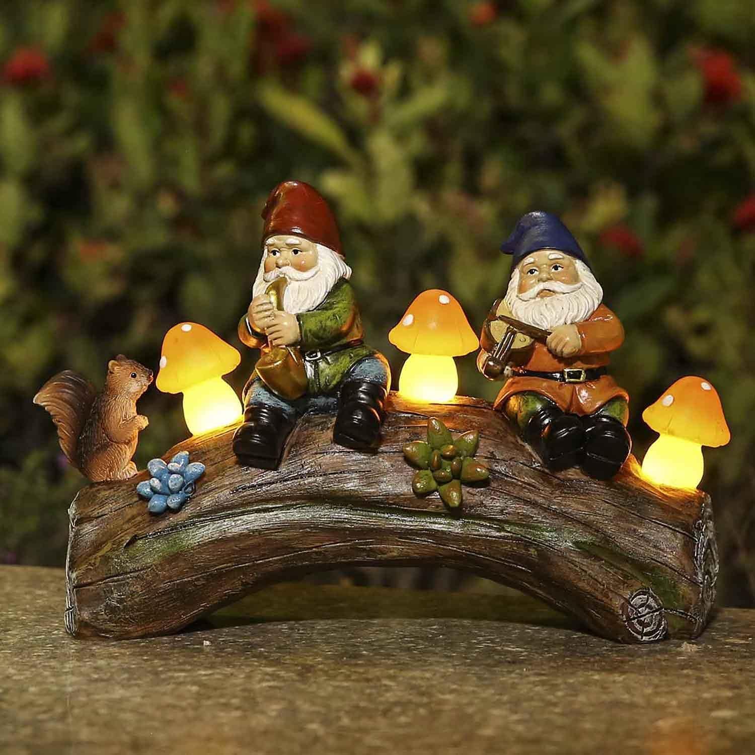 Garden Gnome Statue - Ziggy the Fishing Gnome Sitter - Outdoor Garden ...