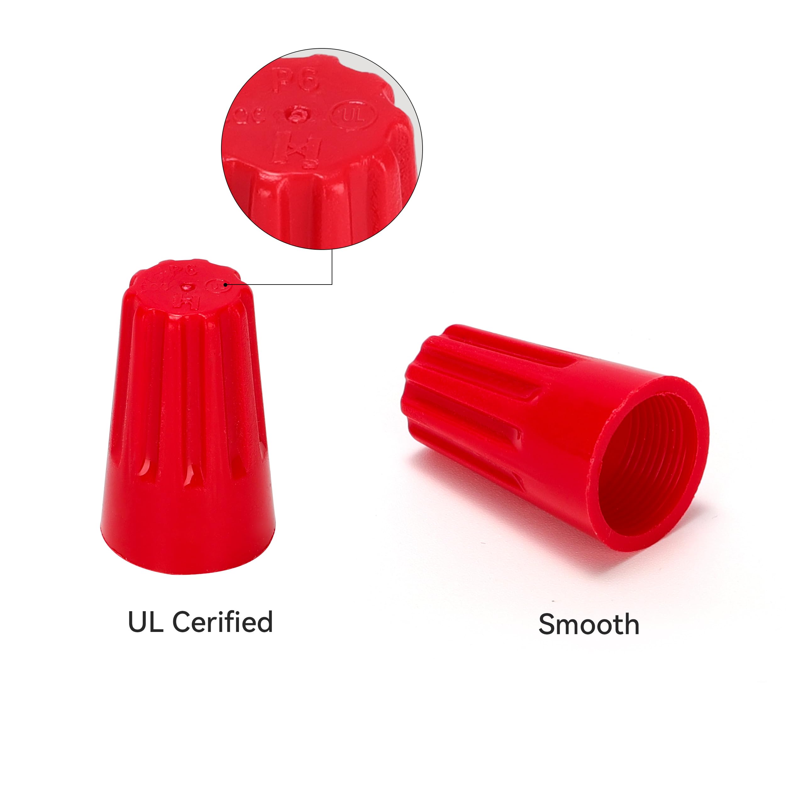 Snapklik.com : HKS 300 PCS Red Wire Caps - AWG 18-8,Twist-On Screw Nuts ...