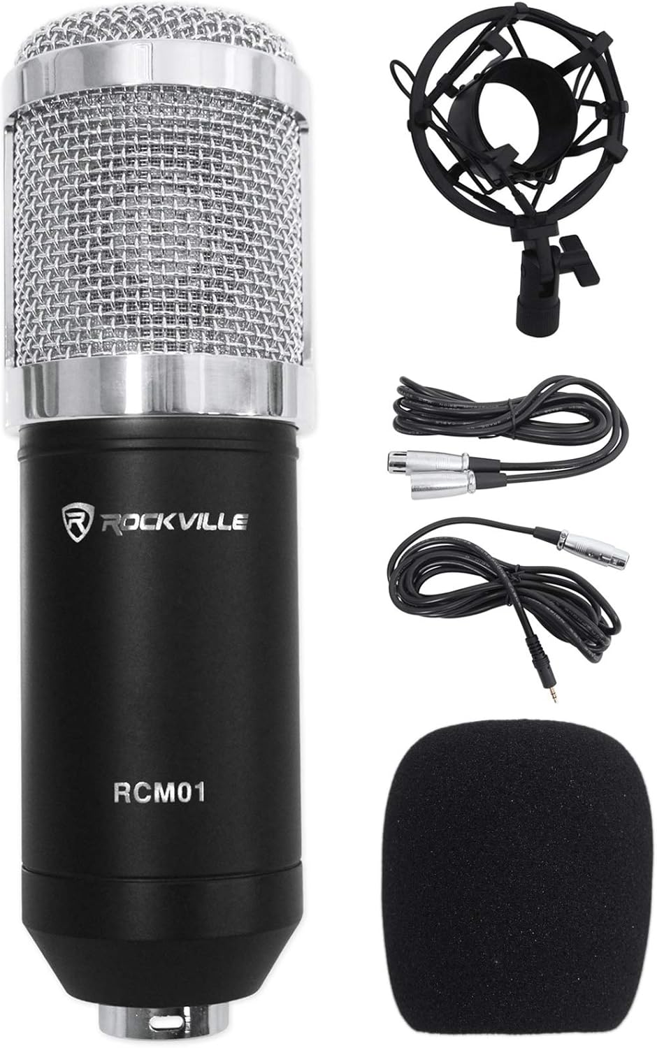 Amazon.com: Rockville RCM01 Pro Studio Recording Condenser Microphone ...