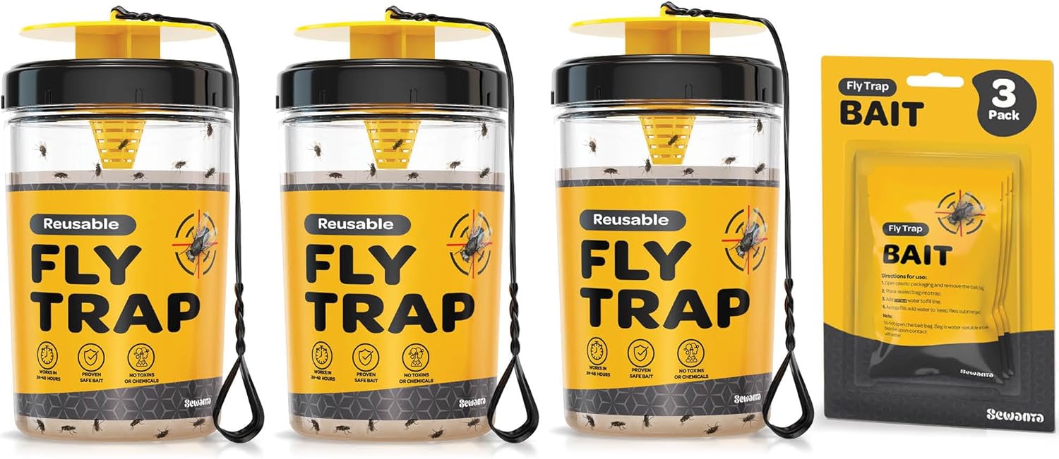 Amazon.com : Outdoor Fly Trap [Set of 3] Fly Traps Outdoor with ...