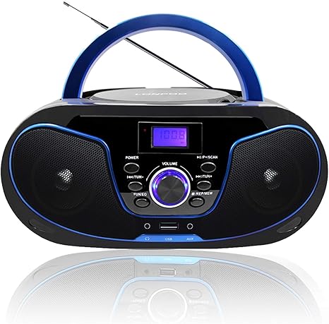Tragbar CD Player Boombox Bluetooth - mit UKW Radio, USB Eingang & AUX ...