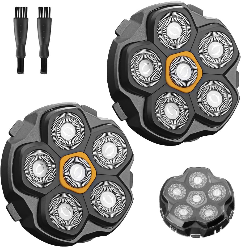 Amazon.com: 2 Pcs 6 Blade Magnetic Replacement Shaving Head, Washable ...