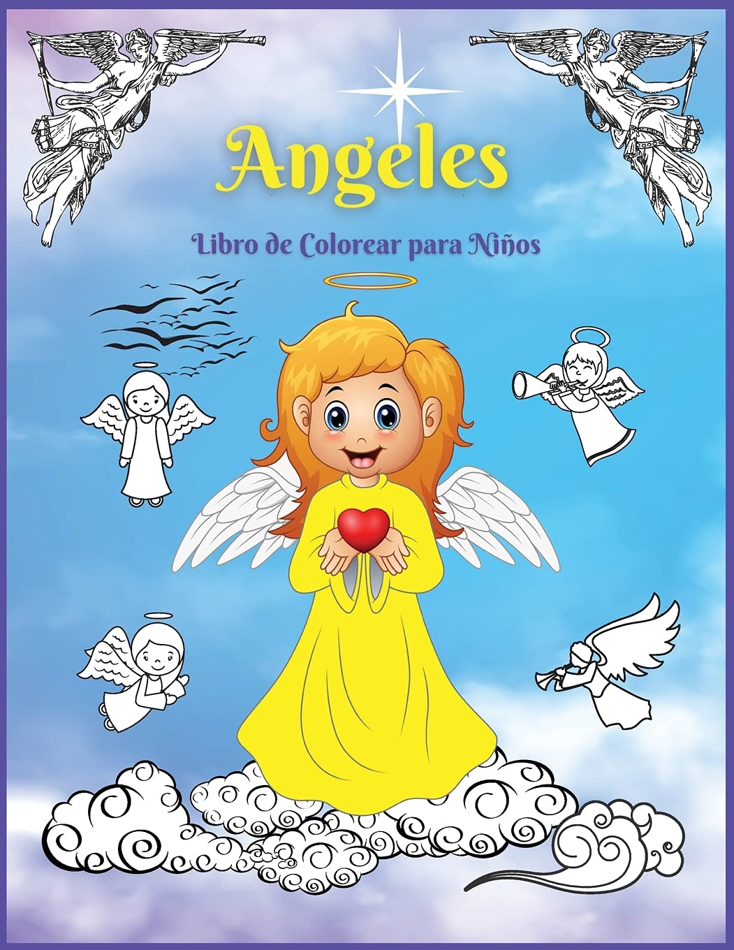 Angeles Libro De Actividades Para Ninos 30 Disenos Para Colorear ...