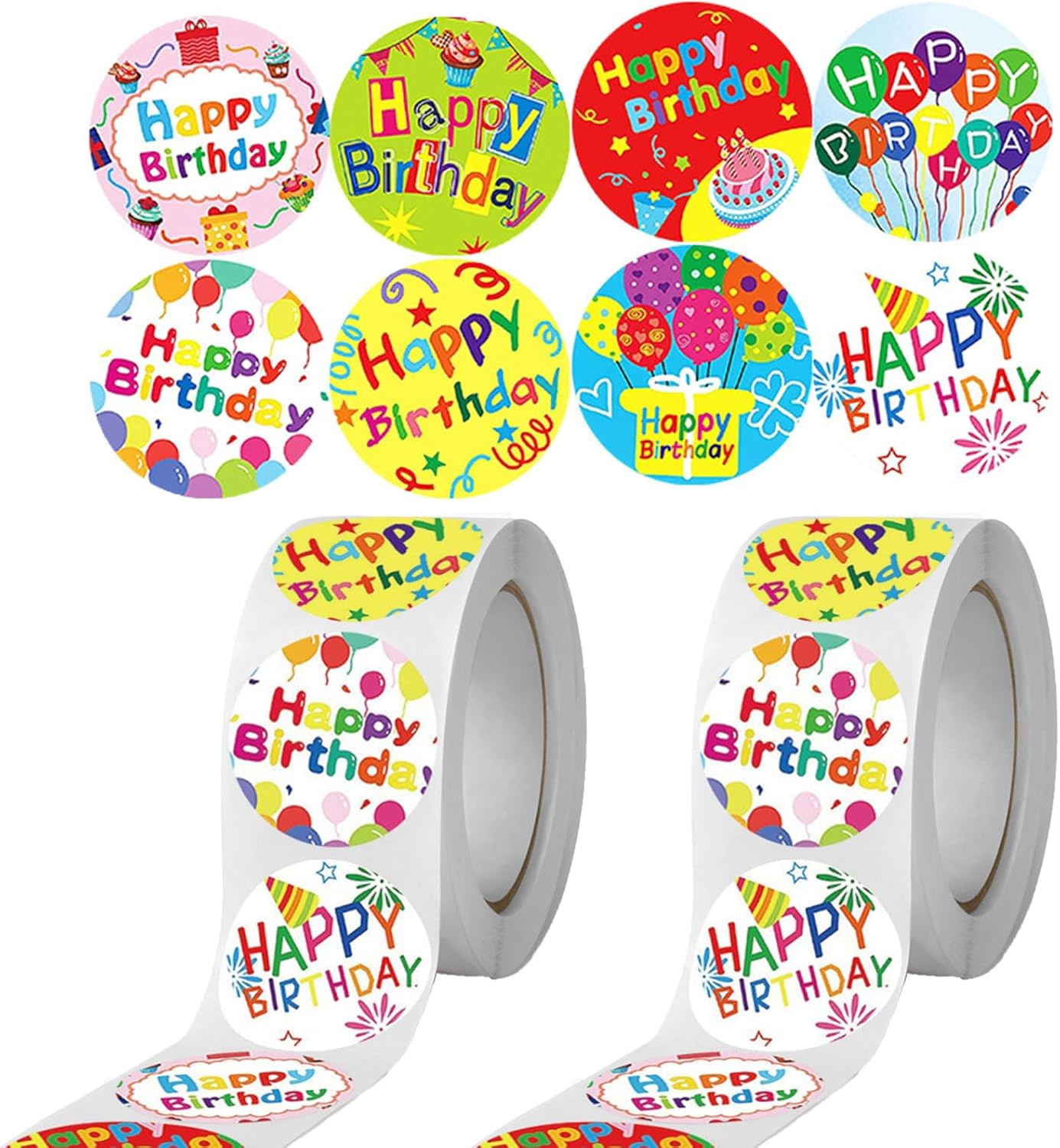 2Pcs Happy Birthday Stickers, Birthday Stickers, Personalised Birthday ...