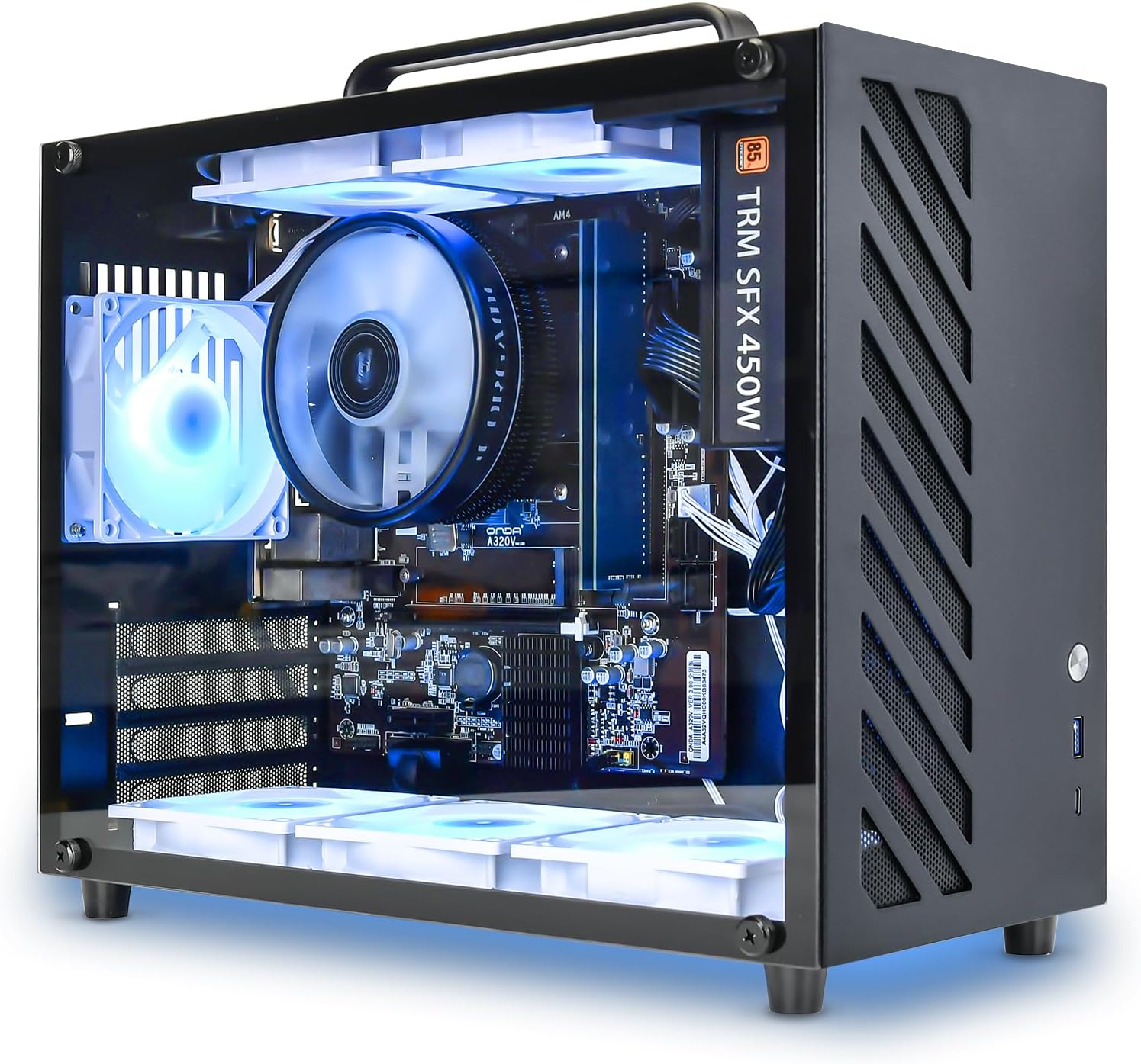 Amazon.com: Clear Acrylic Mini ITX PC Case, Mini ITX Computer Case, 360 ...