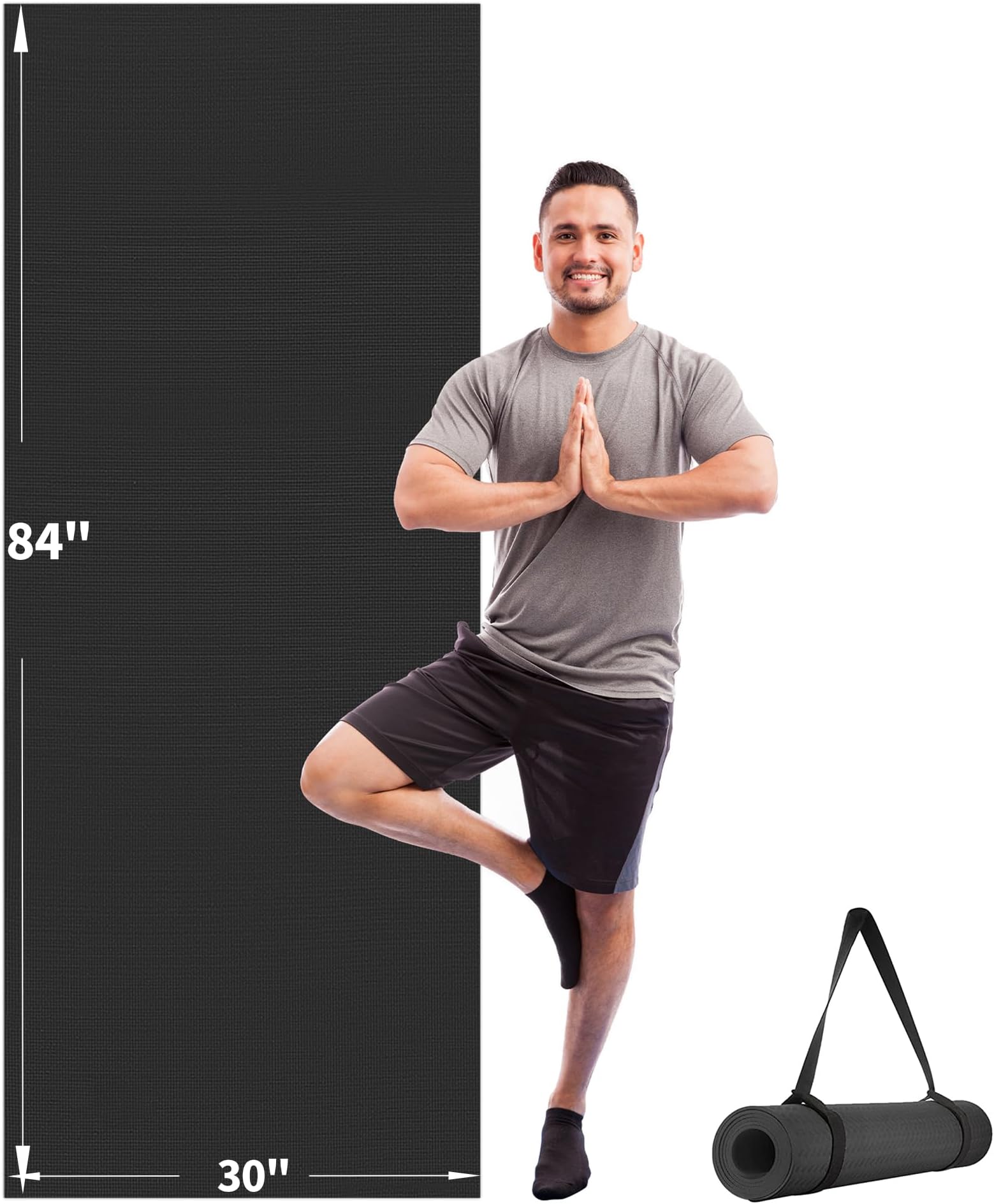 Miramat® - Extra Large Premium Exercise Mat (200 x 120 cm; 7mm Thick ...