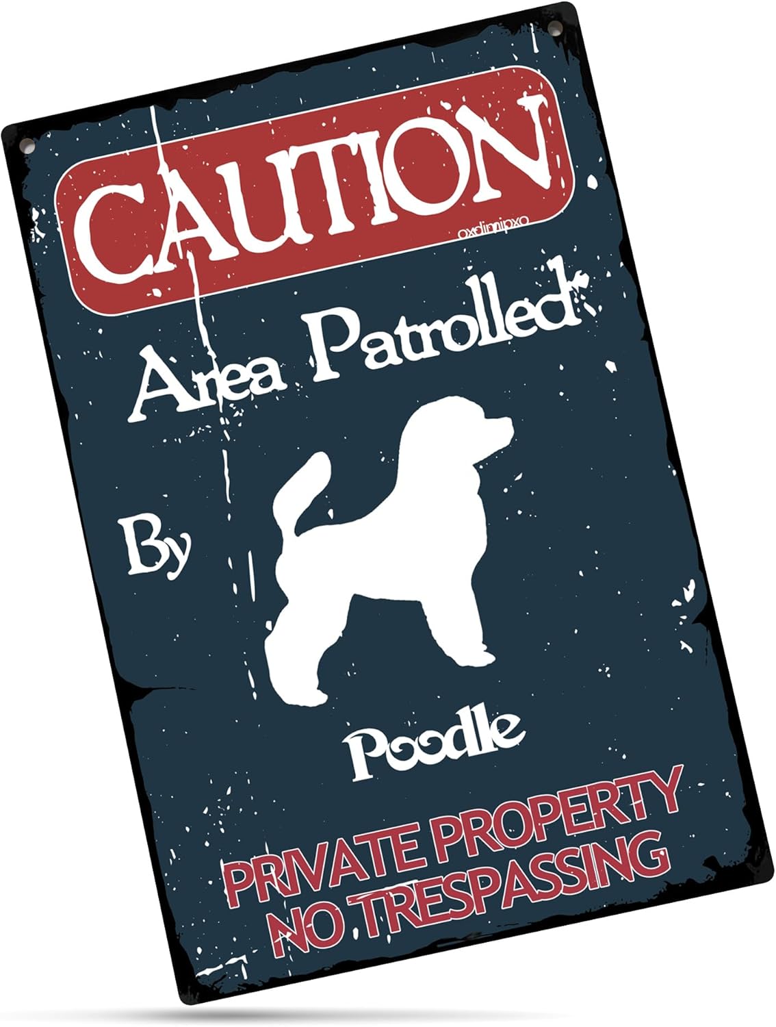 Amazon.com : Dog Yard Signs Caution Area Patrolled by Poodle Vintage ...