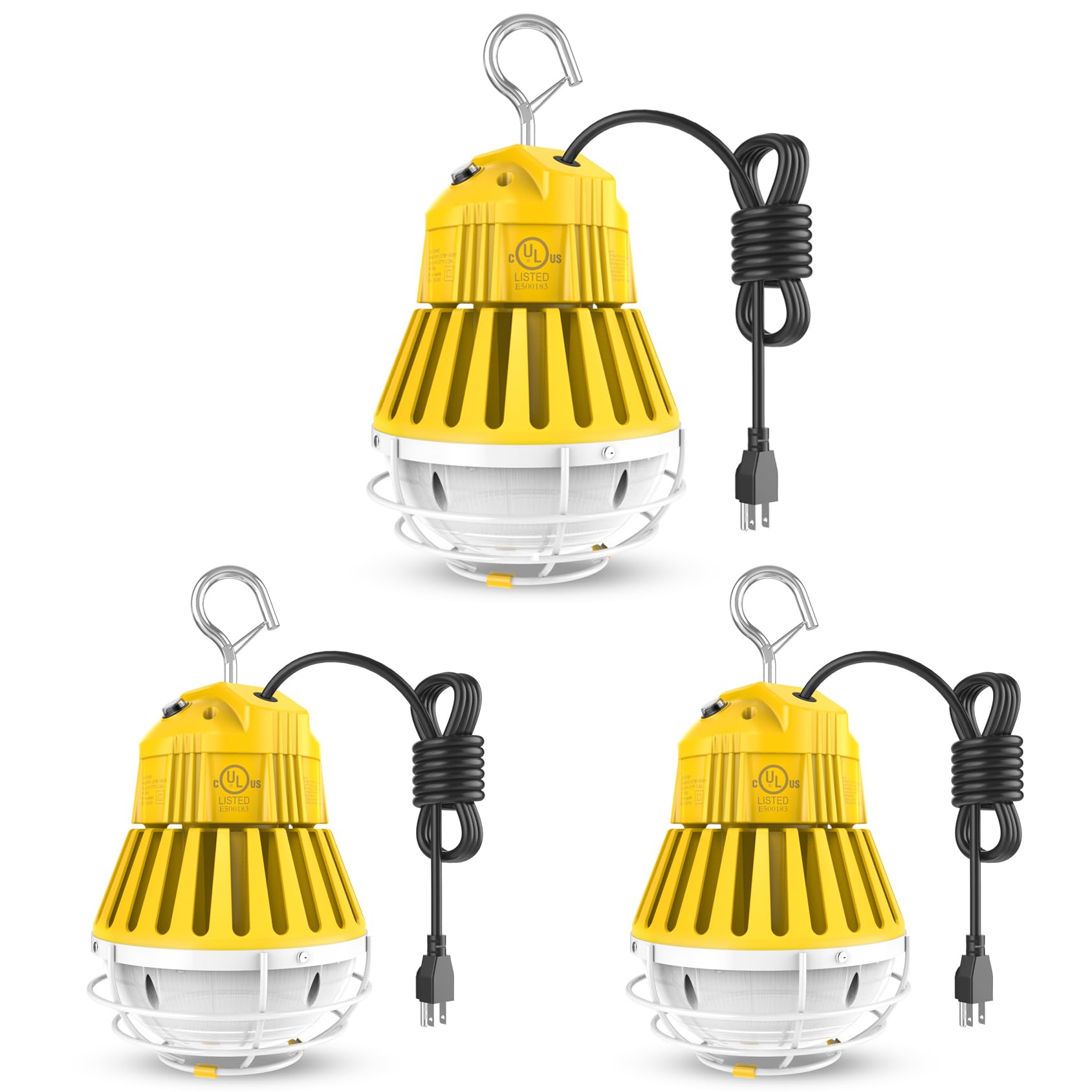 Snapklik.com : 3 Pack 80W LED Temporary Work Light UL Listed 10400LM ...