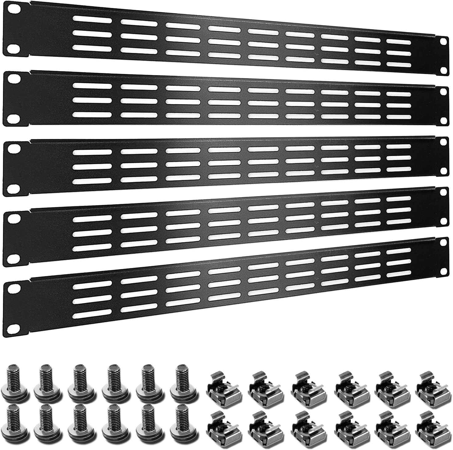 Amazon.com: 1U 2U 3U Blank Rack Mount Panel, Spacer Black Rack Mount ...