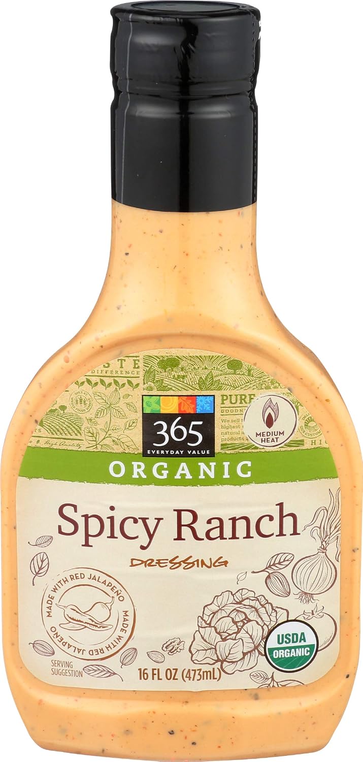 Amazon.com : 365 by Whole Foods Market, Dressing Ranch Spicy Organic ...